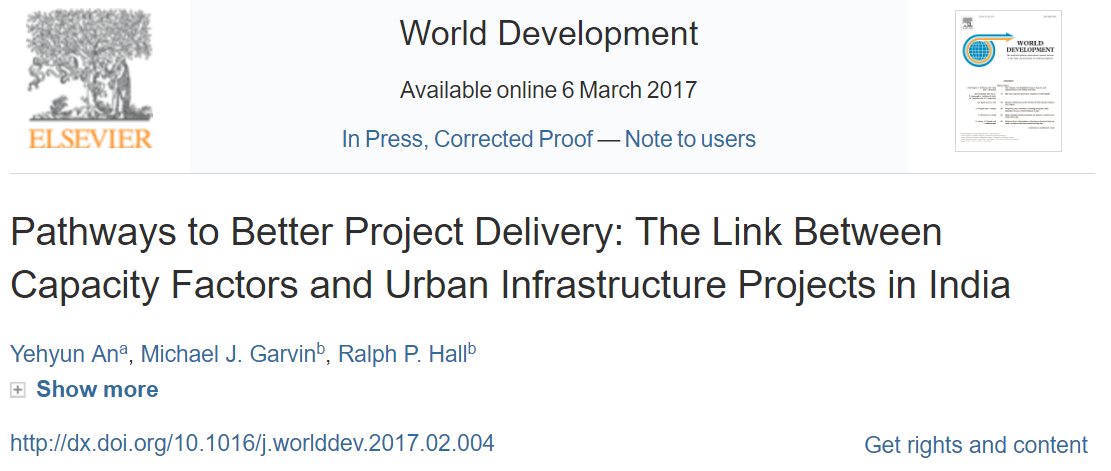 New Paper in World Development – Ralph P Hall
