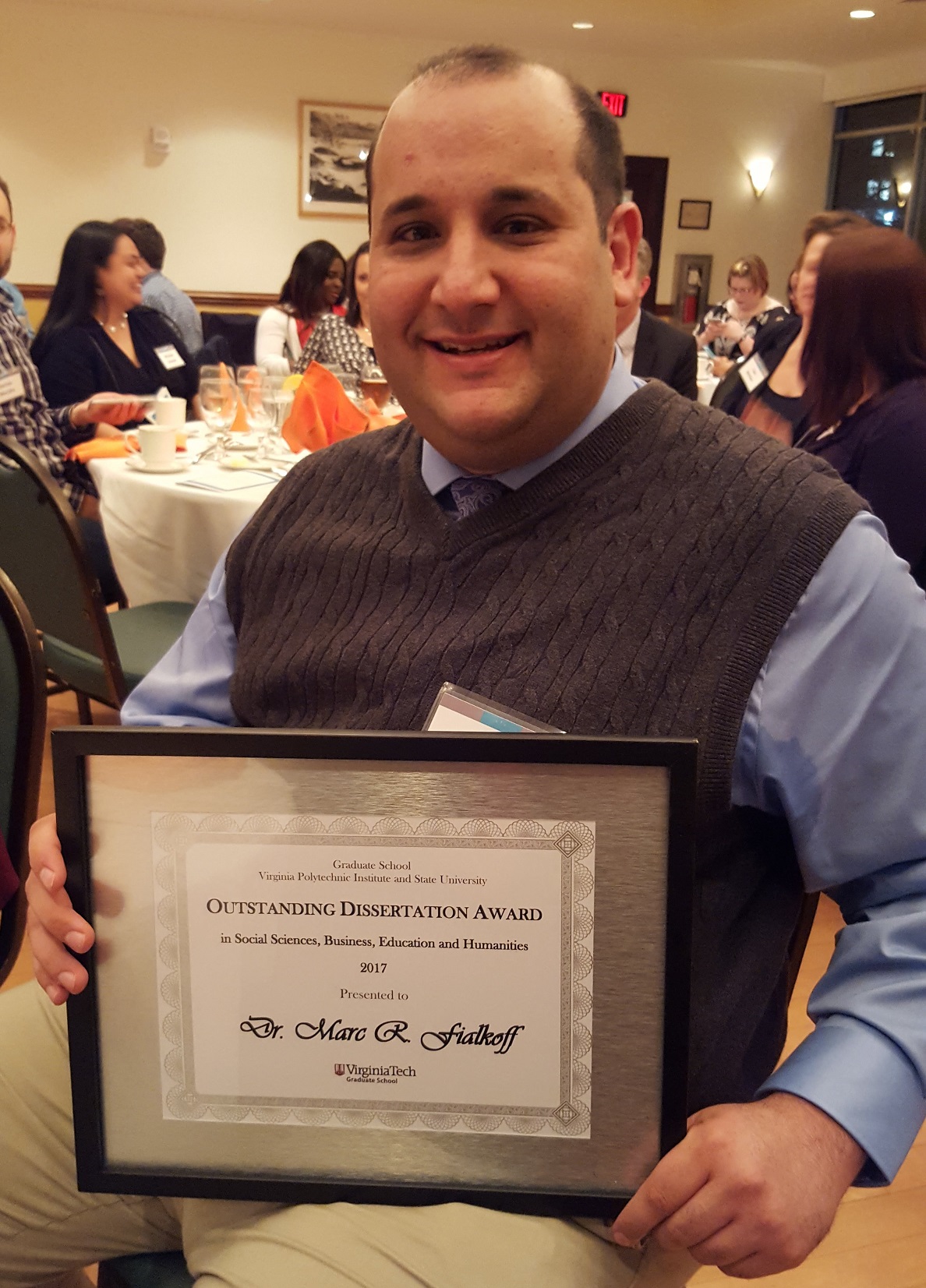 Dr. Marc Fialkoff Receives Outstanding Dissertation Award – Ralph P Hall